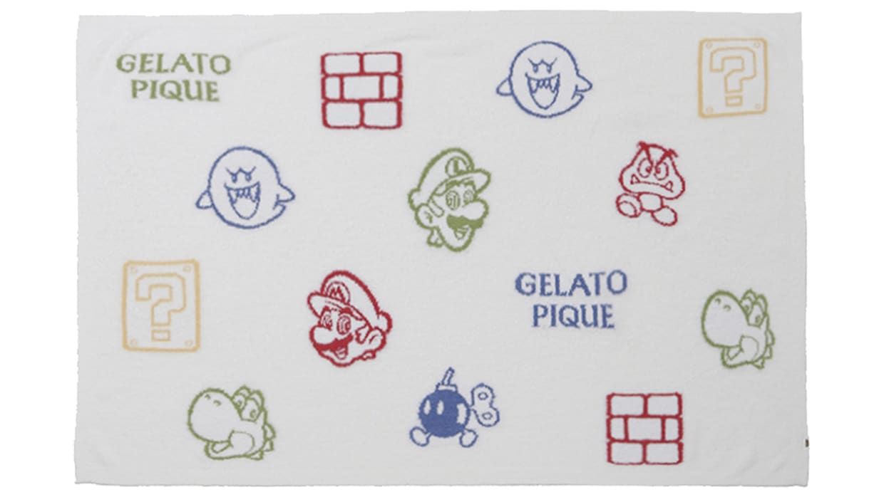 2024【SUPER MARIO™️】Baby Moco Jacquard Blanket - Off White - Nintendo Official Site